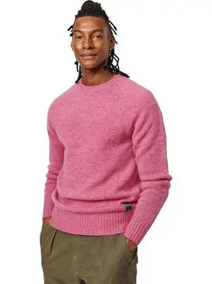Aubin Prestwick Shetland Crew Neck Sweater - Pink