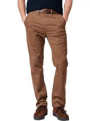 Aubin Witham Straight Leg Stretch Chino Pants Toffee