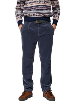 AUBIN Barrowby Cord Trousers - Navy