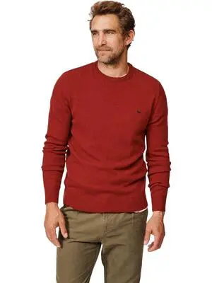 Aubin Westbourne Crew Neck Sweater Dark Rust