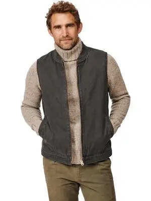 AUBIN Duke Canvas Gilet - Washed Black
