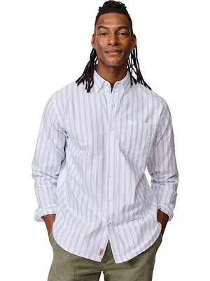 Aubin Aldridge Oxford Button Down Shirt - Lilac Stripe