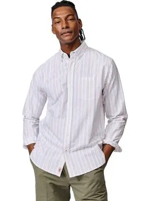 Aubin Aldridge Oxford Button Down Shirt Multi Colourful Stripe