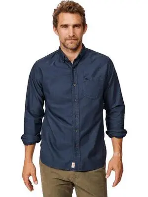 AUBIN Aldridge Oxford Button Down Shirt - Navy