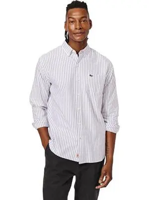 Aubin Aldridge Oxford Button Down Shirt Purple Stripe