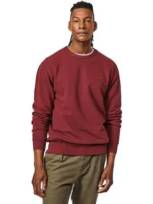 AUBIN Vestry Crew Neck Sweatshirt Port