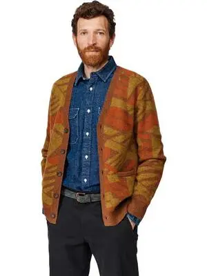 AUBIN Blake Wool-cashmere Blend Cardigan - Rust Mix
