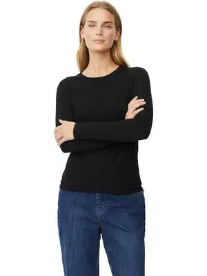 MASAI COPENHAGEN Mabellarim Long Sleeve Top - Black