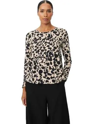 MASAI COPENHAGEN Badisna Animal Print Blouse - Oxford Tan