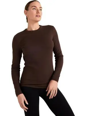 HAVEN Organic Cotton Long Sleeve Tee - Coffee Bean