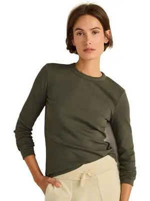 HAVEN Organic Cotton Long Sleeve Tee - Deep Willow