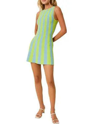 Solid & Striped The Lucerne Stripe Sleeveless Knit Minidress - Rugby Stripeocean Mistsour App