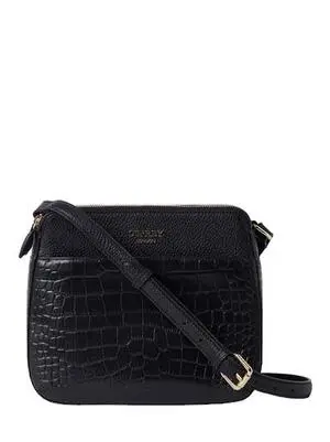 OSPREY LONDON Kellie Leather Crossbody Bag - Black