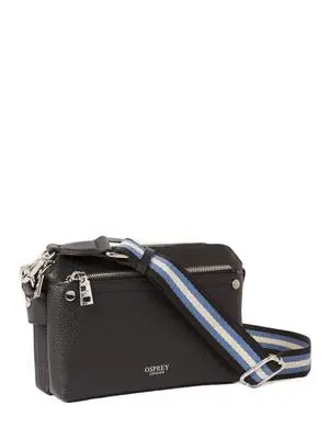 OSPREY LONDON The Stella Leather Crossbody Bag - Black