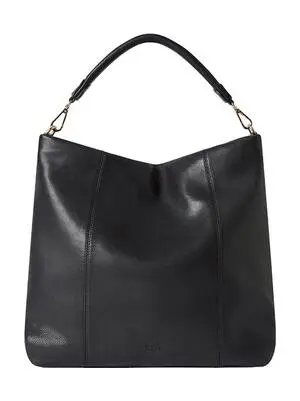 OSPREY LONDON The Carina Large Leather Hobo Bag - Black