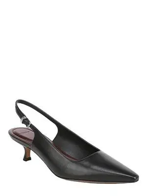 Vince Sabra Slingback Kitten Heel Pumps - Black