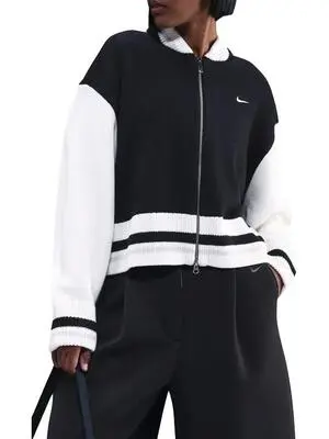 Nike Sportswear Street Bomber Cardigan - Black/sail/vast Grey/sail