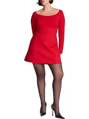 Spanx Ponte Long Sleeve Minidress - Spanx Red