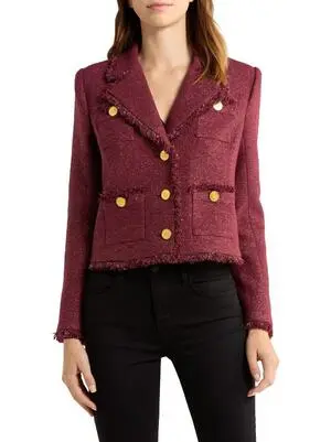 L'Agence Sylvia Metallic Blazer - Malbec/gold