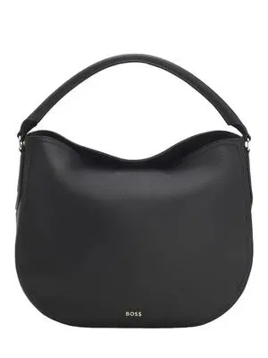 Hugo Lenah Leather Shoulder Bag Black