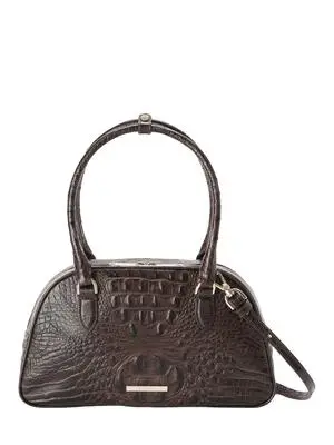 Brahmin Angie Leather Barrel Bag - Chocolate Alden Road