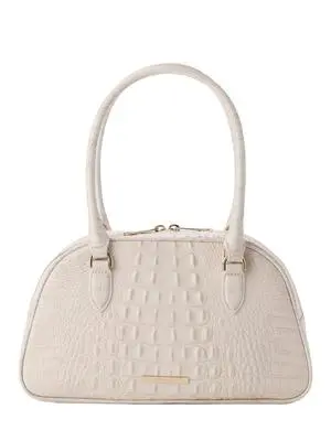 BRAHMIN Angie Leather Barrel Bag