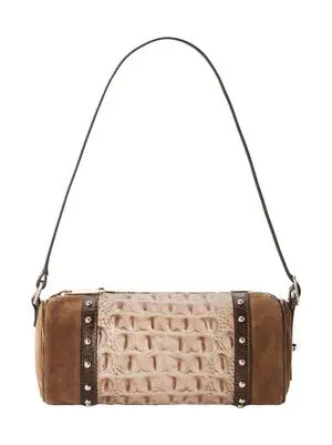 Brahmin Billie Leather Barrel Bag - Taupe Ensemble