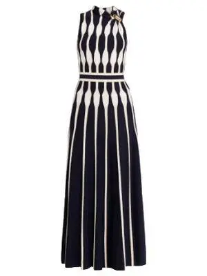 Acler Beaford Contrast Maxi Dress - Blue White