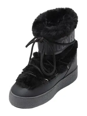 Moon Boot Ltrack Faux Fur Ankle Snow Boots - Blac