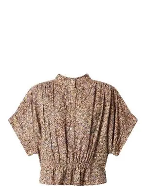 Isabel Marant Étoile Floral Print Button Top - Brown