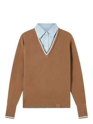 Stella McCartney V-neck Knit Jumper - Caramel