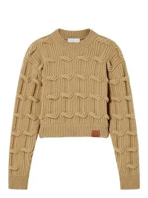 STELLA MCCARTNEY Falabella Cable-Knit Crewneck Jumper