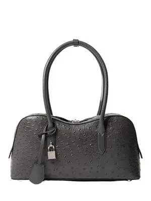 Stella McCartney Ryder Ostrich Shoulder Bag - Slate