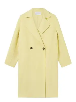 Stella McCartney Double-breasted Longline Pea Coat - Sherbet Yellow
