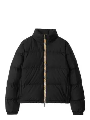 Burberry Checker-tape Ambleside Puffer Jacket - Black