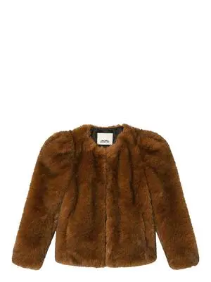 Isabel Marant Bahria Faux Fur Coat - Ochre