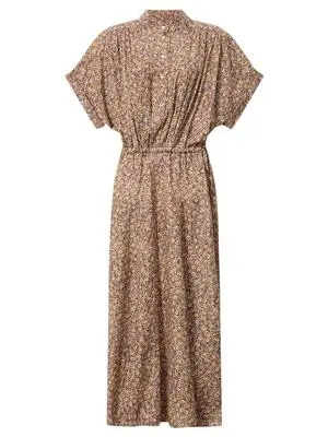 Isabel Marant Ansley Daisy Silk Jacquard Shirt Dress - Ochre