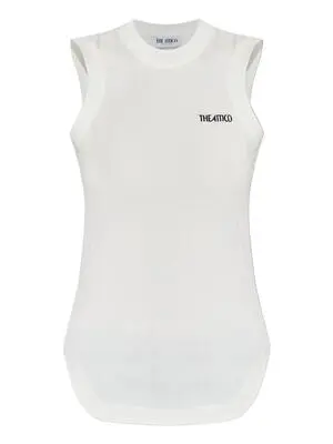 Attico Logo Cotton Top - White