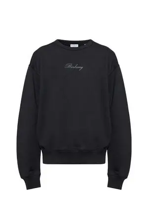 Burberry Sweatshirt With Embroidered Logo - Black