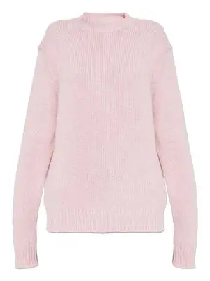 JIL SANDER Crew Neck Alpaca-wool Blend Sweater - Pink