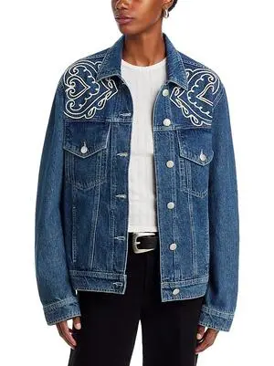 Farm Rio Cornely Soutache Jacket - Denim