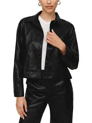 Bella Dahl Faux Leather Jacket - Black