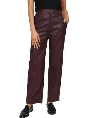 Bella Dahl Faux Leather Pants - Crimson Ember