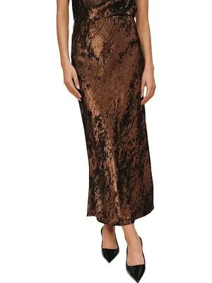 Bella Dahl Bias Maxi Skirt - Bronze Shimmer