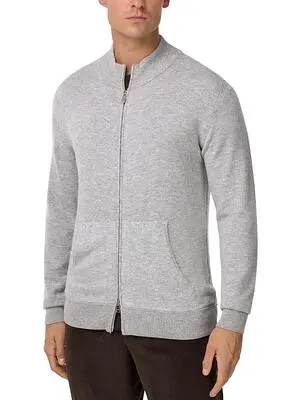 Boggi Milano Zip Front Sweater - Grey
