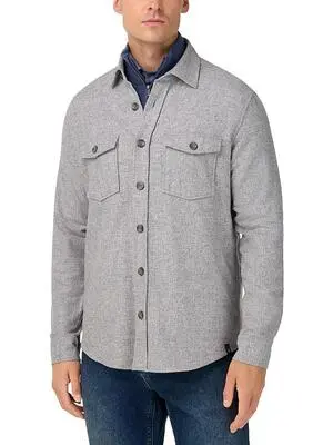 Boggi Milano Oversized Flannel Overshirt - Grey