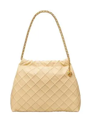 Tory Burch Fleming Hobo Bag - Vanilla/gold