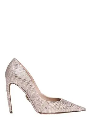 DOLCE & GABBANA Devotion Rhinestone Embellished Satin Pumps