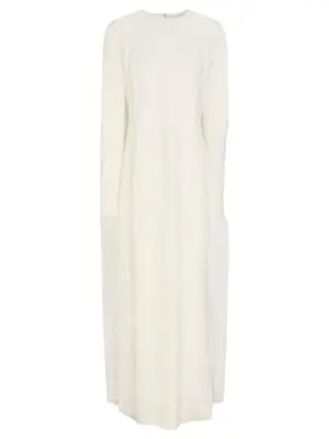 Gabriela Hearst Carlota Cape-effect Pleated Gown - Ivory