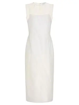 Gabriela Hearst Maslow Silk-organza Midi Dress - Ivory